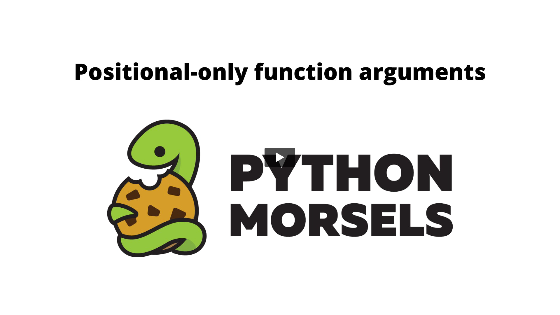 Positional-only function arguments - Python Morsels
