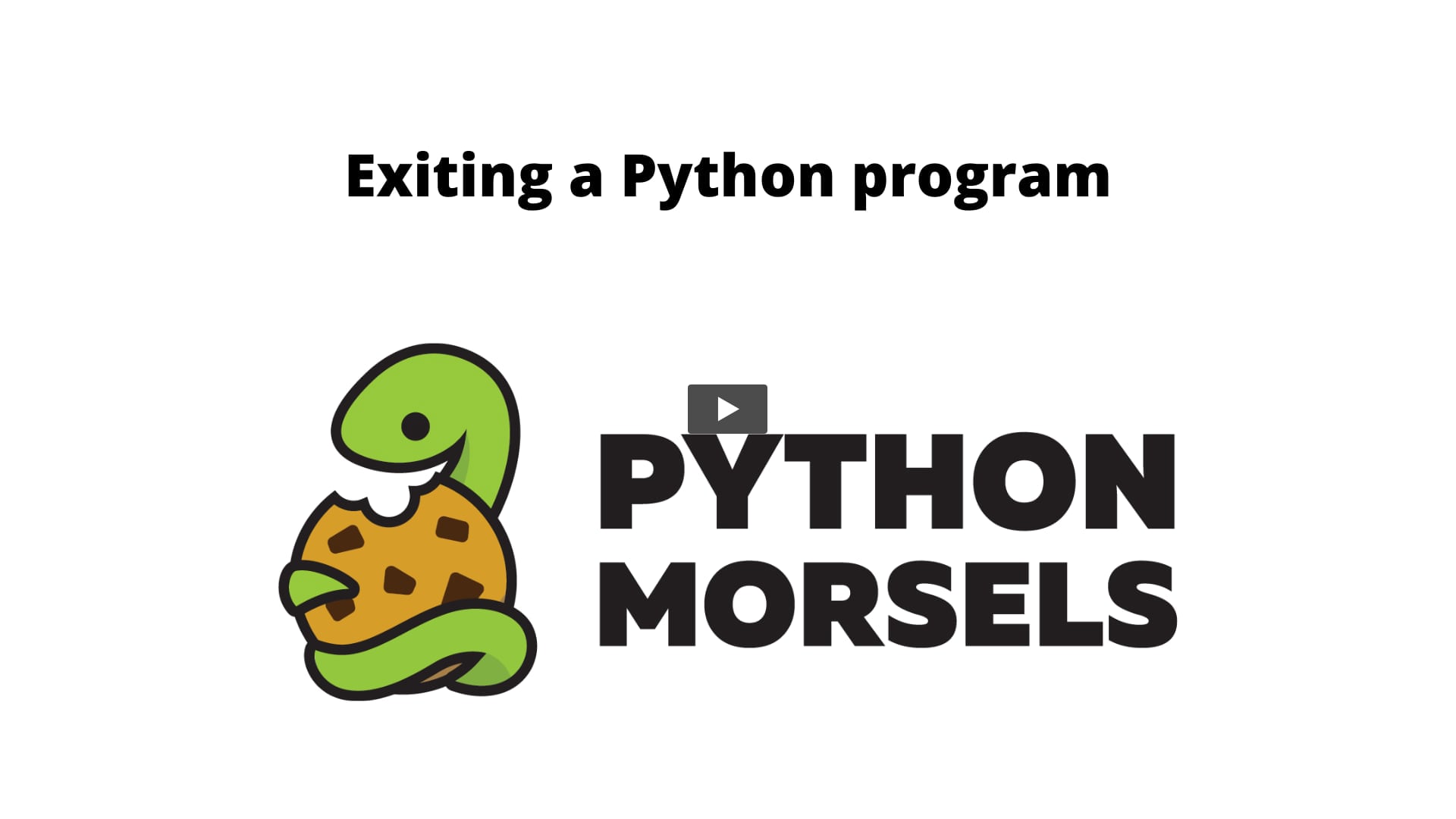 Exiting a Python program - Python Morsels
